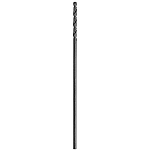 BOSCH BL2743 1-Piece 1/4 In. x 12 In. Extra Length Aircraft Black Oxide Drill Bit for Applications in Light-Gauge Metal, Wood, Plastic