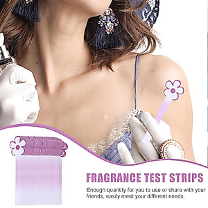 VILLCASE 400pcs Perfume Test Strips, Flower Shaped Fragrance Paper Strips, Disposable Essential Oils Paper Test Strips for Diffuser Fragrance Testing Scents