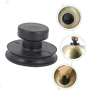 Milisten 3pcs Suction Bowl Handle for Singing Bowl Portable Suction Handle Meditation Ring Cushion Singing Bowl Supply Buddha Sound Bowl Lifting Handle Ring Gasket Sucker Rubber