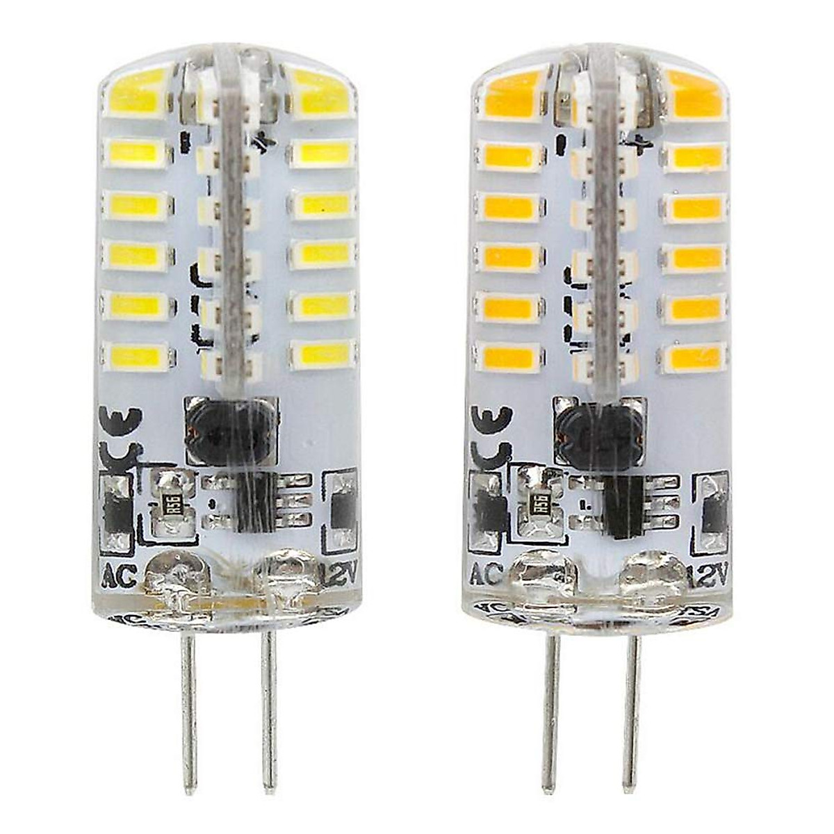 G4 LED Corn Light Bulb 3W Warm White Bi-Pin Base 48 LED Light for Home Kitchen Ceiling Lights,3W(20W Halogen Equivalent),Non-Dimmable,3000K,48 Pcs 3014 SMD,8 Pack