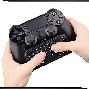 JIMAT Wireless Keypad Compatible for PS4 Keyboard PlayStation Slim Pro Controller ChatPad Input Text Search Chat | Built-in Speaker 3.5mm Jack