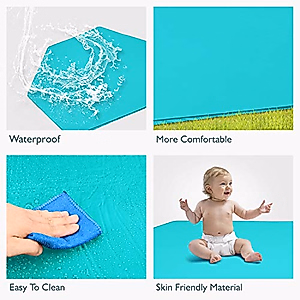 Hoybell Playard Mattress, Compatible with Regalo My Play Play Yard, Self Inflatable Comfortable with Carry Case - Blue