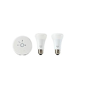 Philips 453761 Hue Lux 60W Equivalent A19 LED Personal Wireless Lighting Starter Kit