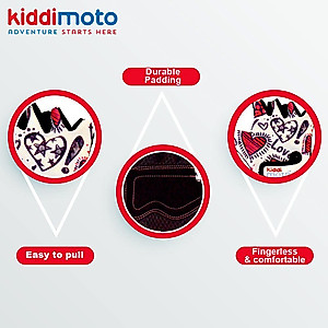 Kiddimoto Kids Cycling Gloves| Anti-Slip Kids Bike Gloves for Boys and Girls| Fingerless Kids Mountain Bike Gloves for BMX, MTB Riding, Gymnastics, Scooters, Skateboard, Rollerblade.