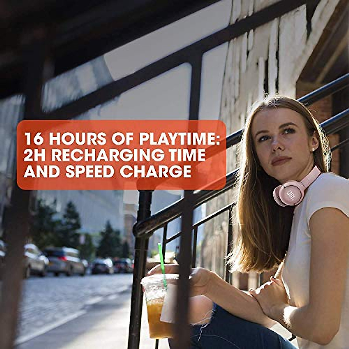 JBL TUNE 500BT - On-Ear Wireless Bluetooth Headphone - White (Renewed)