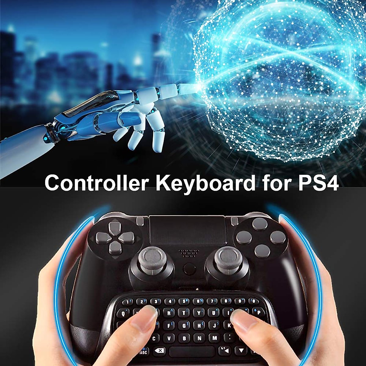 LittlePaprika Controller Keyboard for PS4, Gamers Digital Mini Bluetooth Keyboard Chatpad for Playstation 4 for DualShock Controller, Used to Chat with Playes in Games