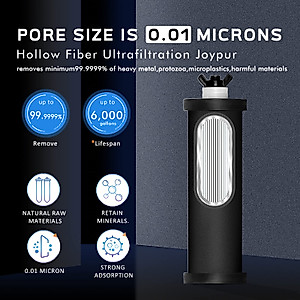 High Capacity Gravity-Fed Water Filter System with 3 Purification Filters for Home Camping Travel Outdoor Activities Emergencies,2.9 Gallon Countertop Water Filter System (B)