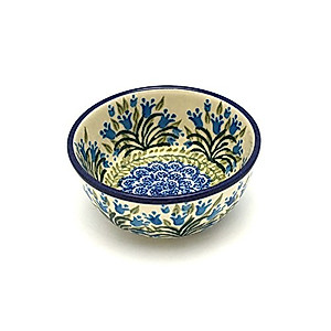 Polish Pottery Bowl - Ice Cream/Dessert - Blue Bells