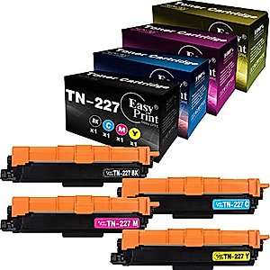EASYPRINT (BK/C/M/Y) Compatible TN227 Toner Cartridge Replacement for TN-227BK TN-227C TN-227M TN-227Y for Brother HL-L3230CDW L3210CW L3270CDW L3290CDW MFC-L3710CW L3750CDW Printer (4 Pack)
