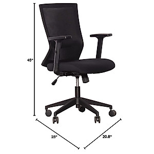 WeWork We Work Office Chair with Adjustable Arms and Lumbar Support, in Black