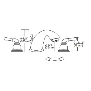 FBX Merritt 83H03-BN Bath 2 Handle Widespread Faucet Brushed Nickel (Brushed Nickel)