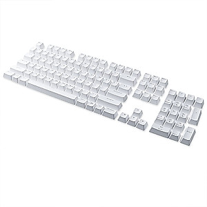 PBT Double-Shot Full Set 104 Key keycaps US Layout Replacement for Corsair K70 RGB MK.2 SE Mechanical Keyboard (White)