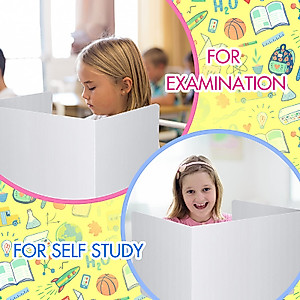 30 Pcs 14 × 17.5 × 14 Inch Privacy Folders for Student Plastic Sturdy and Waterproof Privacy Shields Test Desk Dividers with Classroom Privacy Boards for School Study Teacher Supplies
