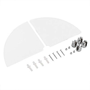 Haofy Corner Mounting Shelf, White Corner Curved Shelf 2 Pcs Acrylic Radial Corner Shelf Wall Shelf Wall-Mounted Floating Shelves Ultra Light Home Decor for Bedroom, Living Room(Transparency)