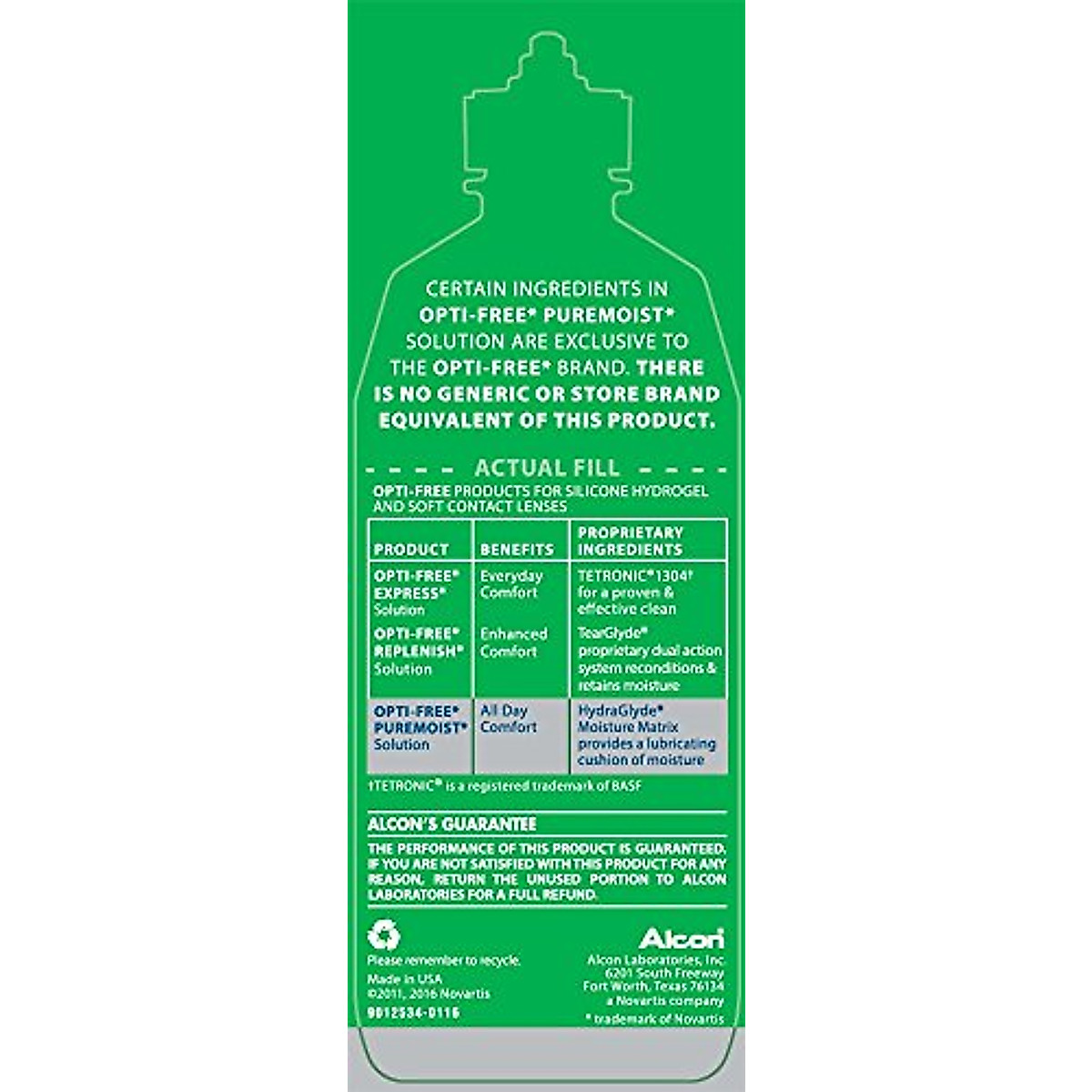 Opti-Free Puremoist Multi-Purpose Disinfecting Solution with Lens Case, 10-Ounces, 10 FL Oz (Pack of 1)