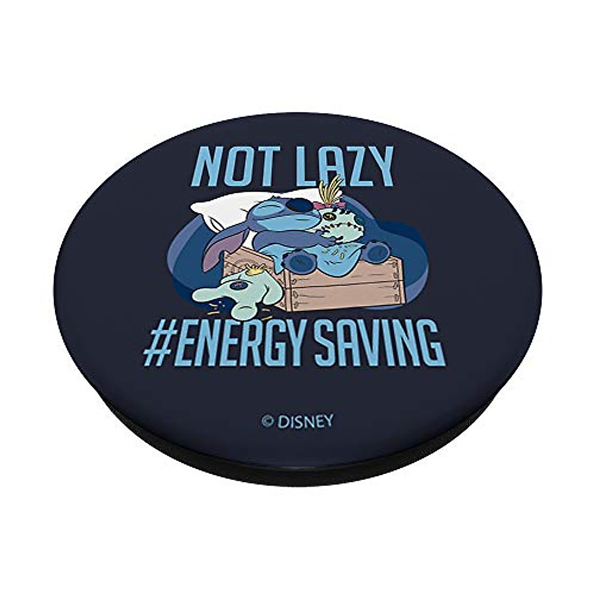 Disney Lilo & Stitch Not Lazy Energy Saving PopSockets PopGrip: Swappable Grip for Phones & Tablets