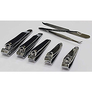 Hawk 7 Piece Cosmetology Set with Nail Clippers, Cleaner, File and Tweezers - B8506-YW