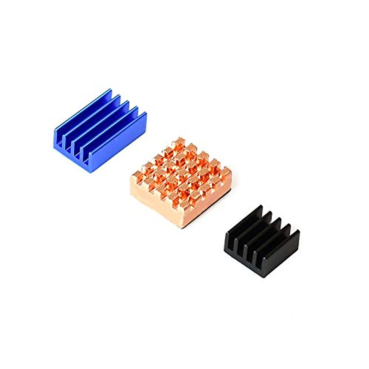 Waveshare Colorful Heat Sink Set Suitable for Raspberry Pi 4B/3B+ 2X Aluminum + 1x Copper with Gum