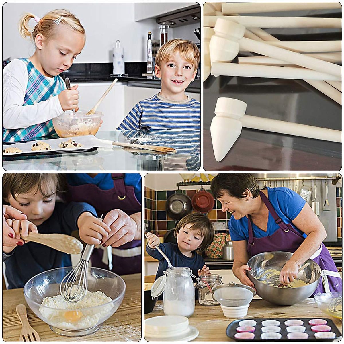 NUOBESTY Mini Wooden Hammer Mallet Pounding Toy Wooden Crab Lobster Mallets Natural Hardwood Crab Hammer for Cracking Chocolate Hearts-30 Pieces