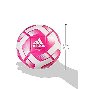 adidas Unisex-Adult Starlancer Club Ball, Team Shock Pink/White, 4