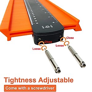10 Inch Super Gauge Shape and Outline Tool, Contour Gauge Profile Tool with Lock, Measuring Tools Shape Duplicator Woodworking Tools for Flooring, Carpenter, Construction, Cool Gifts for Men