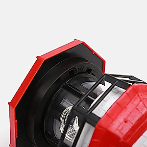 CALIDAKA Solar Powered Lighthouse,Garden Lights,Solar Lighthouse Statue with Spinning Light for Outdoor Patio Yard Garden Lawn Decoration (Red)