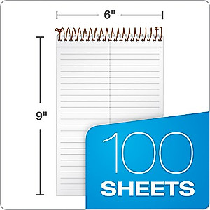 Ampad Gold Fibre Steno Book, 6" x 9", Gregg Rule, Green Cover, 100 Sheets (20-806R)