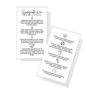 Squeezable Wax Instruction Care Cards Business Cards for Customers | 50 pk | How to Care for and use Your squeezable Scented Aroma Wax 2 x 3.5” in Meltable Wax for Plastic Squeeze Soft Tube Pouches