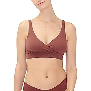 HATCH The Dream Feed and Sleep Bra - Wireless, No Hardware Nursing Bras - Maternity Bra with Crossover Front - Breathable Premium Pima Cotton Nursing Bra - Anise - Medium