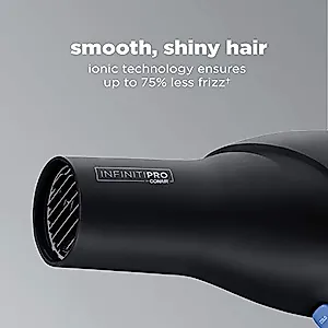 INFINITIPRO BY CONAIR Hair Dryer, 1875W Salon Performance AC Motor Hair Dryer, Conair Blow Dryer, Black