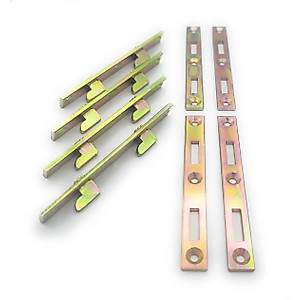 METAL MAGERY Bed Rail Fasteners 5" Set of 4 Bed Rail Brackets Heavy Duty Bed Frame Rail Hardware