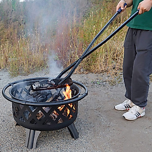 Heavy Duty Metal Log Grabber Rustproof Safely Moves Firewood