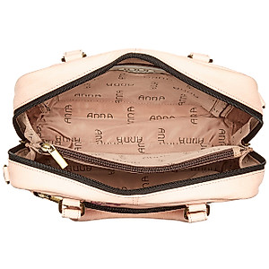 Anna by Anuschka womens Anna Anuschka Painted Leather Women's All Round Zippered Crossbody cross body handbags, Vintage Garden, One Size US