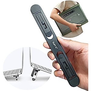 Zupro Portable Laptop Stand,Foldable Adjustable Heights,Invisible Aluminum Lightweight Laptop Keyboard Holder Riser,Ergonomic,Compatible with 10 to17 Inches Notebook Computer.Self-Adhesive.(Black)