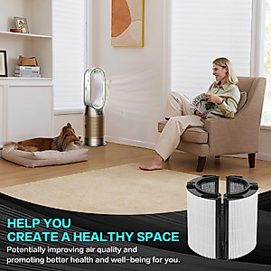 VIEWALL 360° Glass True H13 HEPA + Carbon TP01 Replacement Filter Compatible with Dyson TP01, TP02, TP03, AM11, BP01 2-in-1 Air Purifier Filter