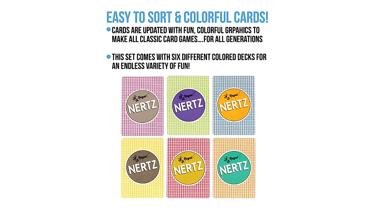 Regal Games Nertz Playing Cards - 12 Deck Set