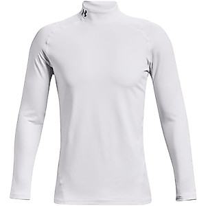 Under Armour Men's ColdGear Armour Fitted Mock, White (100)/Black, X-Large