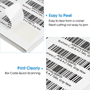 MaxGear 1" x 2-5/8" Address Mailing Sticker Labels for Inkjet or Laser Printer, Matte White Paper Sheets, Strong Adhesive, Dries Quickly, Holds Ink Well, 30 Sheets, 900 Labels