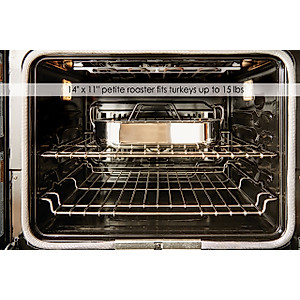 All-Clad Specialty Stainless Steel Roaster with Nonstick Rack 11x14 Inch Oven Broiler Safe 500F Roaster Pan, Pots and Pans, Cookware Silver