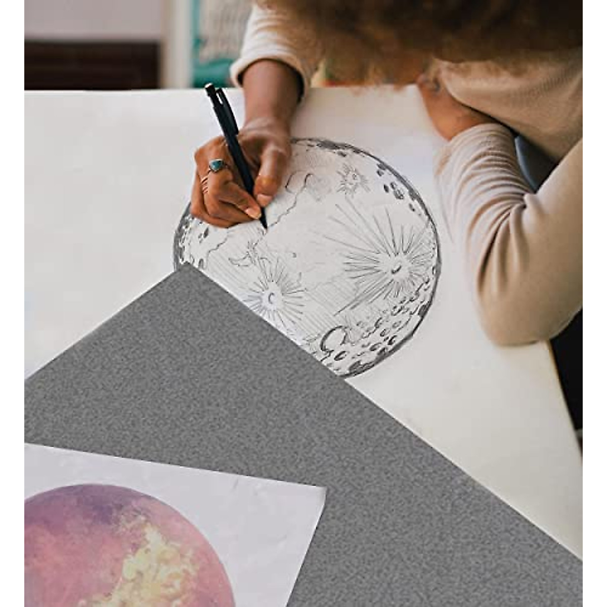 MyArtscape Graphite Transfer Paper, 18" x 24" - 10 Sheets - Black Waxed Carbon Paper - for Drawing, Tracing and Transfer - Premium Arts and Crafts Supplies