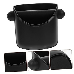 WHAMVOX Espresso Grinds Waste Container Lip Gloss Containers Black Container Coffee Grounds Container Espresso Grinding Waster Holder Coffee Knock Holder Waste Bin Trash Can