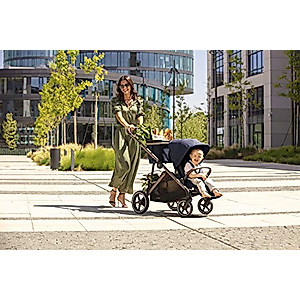 CYBEX Gazelle S Stroller, Modular Double Stroller for Infant and Toddler, Includes Detachable Shopping Basket, Over 20+ Configurations, Folds Flat for Easy Storage, Deep Black