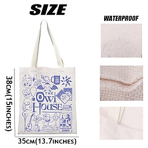 MEIKIUP Owl Inspired Gift Owl Characters Makeup Bag Tote Bag Hexside Magic Gift (owl tote bag)