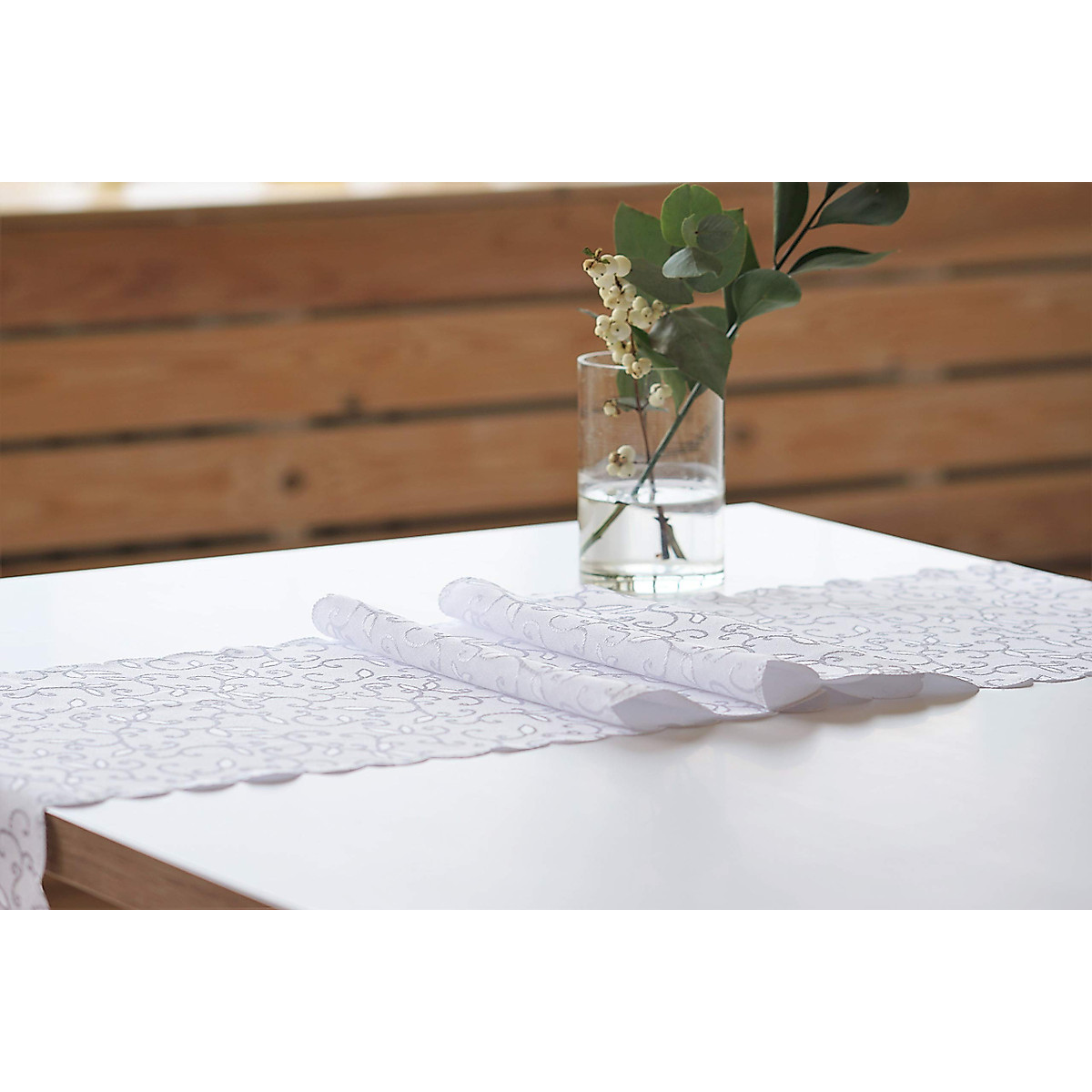 Stain Resistant Turkish White Tablecloth Polyester Table Linen, Rectangular, Square, Round, Washes Easily, Non Iron - Thanksgiving, Christmas, Dinner, Easter, Wedding (WHITE, Rectangle 60"x104")