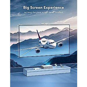 ALR Projector Screen, 100-inch UHD 16:9, Fixed Frame Projection Screen for Ultra-Short Throw Projector, ALR Screen Slim Edge for Home Theater, Boardroom, Easier to Assemble