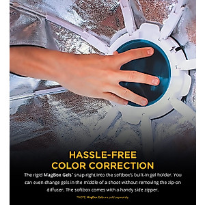 MagMod MagBox PRO 24" Octa Softbox with Integrated Gel Slot and Storage Pocket for Fabric Diffuser | Compatible with Speedlight Flashes and Strobes