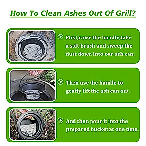 KAMaster New Cast Iron Ash Can with Embedded Handle for Large Big Green Egg,Must Haves Kamado Ash Basket Big Green Egg Accessories Kamado Joe Classic,Louisiana Grill LG24 and Other Similar Size Grill