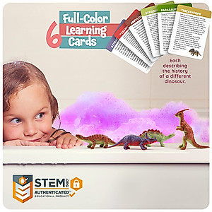 Dino Easter Egg Bath Bombs for Kids - Kid Baths Bomb with Surprise Inside - Easter Basket Stuffers - Dinosaur Toys Gift for Boys and Girls Ages 6 7 8 Years Old Gifts - Fun Educational Toy Fizzy