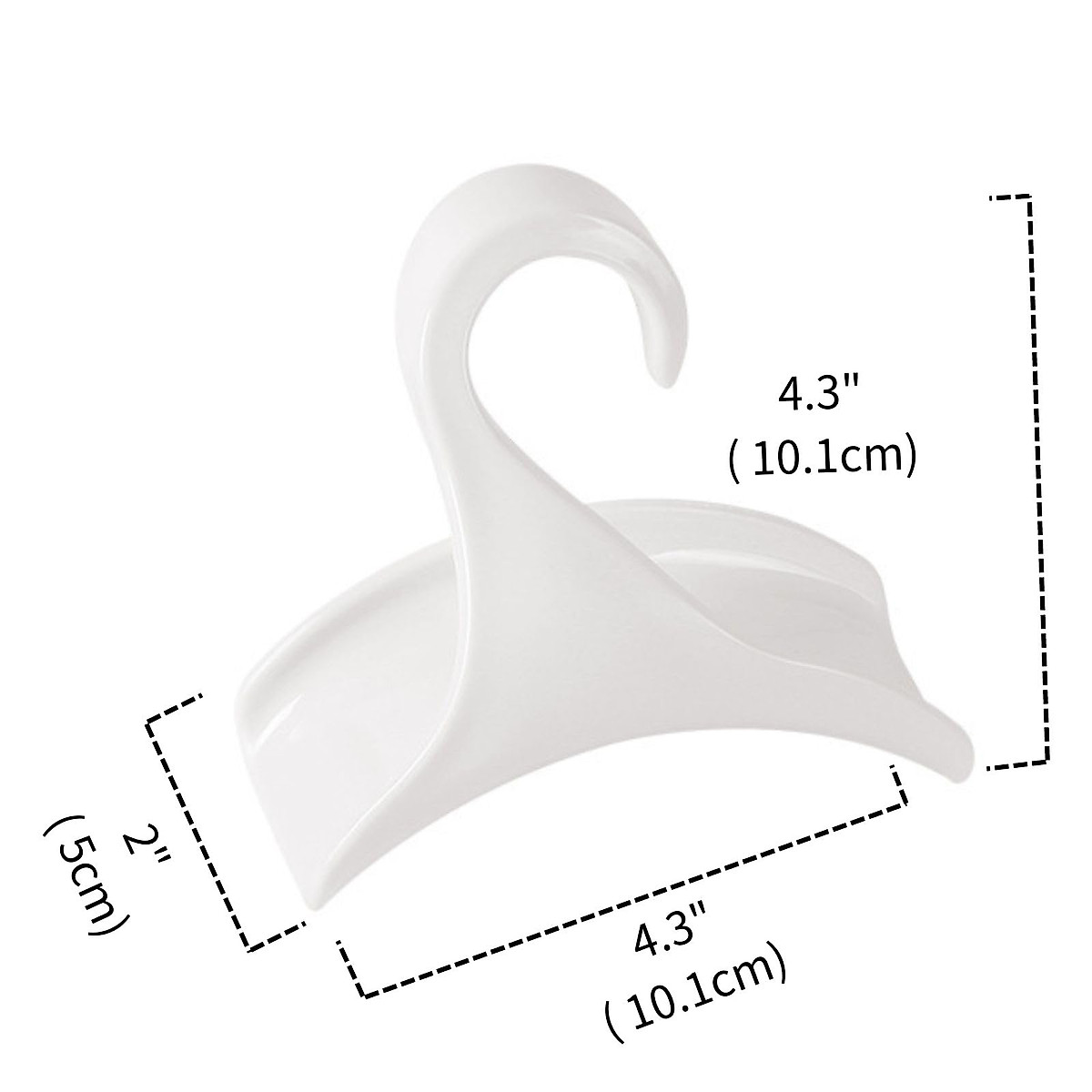 [6-Pack] Widen Purse Hanger Hook for Closet,Bag Hanger and Closet Hanger for Storing and Organizing Handbag ,Cap, Headphone, Backpack,Bag, Protecting Bag Shape & Organizing Space, Plastic White