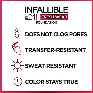 L'Oreal Paris Makeup Infallible Up to 24 Hour Fresh Wear Foundation, Beige Ivory, 1 Ounce